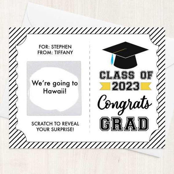 Graduation Scratch Ticket - Etsy
