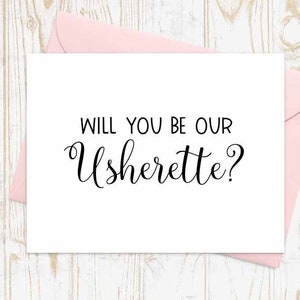 Will You Be Our Usherette? Wedding Usherette Proposal, Will You Be Our ...