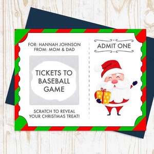 Custom Scratch off Christmas Ticket Card Personalized Scratch off ...