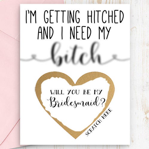 Scratch Off Will You Be My Bridesmaid Card Maid Of Honor Etsy