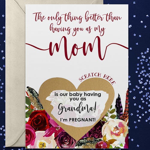 Spanish Pregnancy Announcement Scratch off Card Pregnancy - Etsy