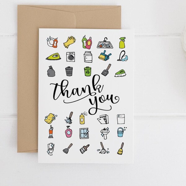 Janitorial Thank You Cards - Etsy