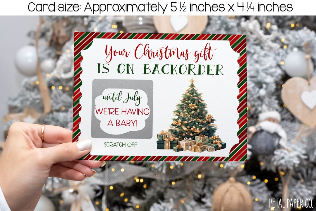 Funny Christmas Pregnancy Announcement Scratch off Your Christmas Gift ...