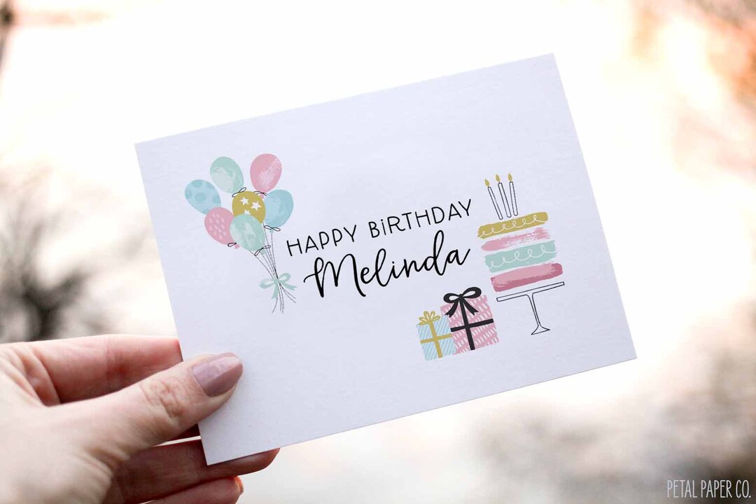 Custom Birthday Card, Personalized Birthday Card, Cute Birthday Card ...