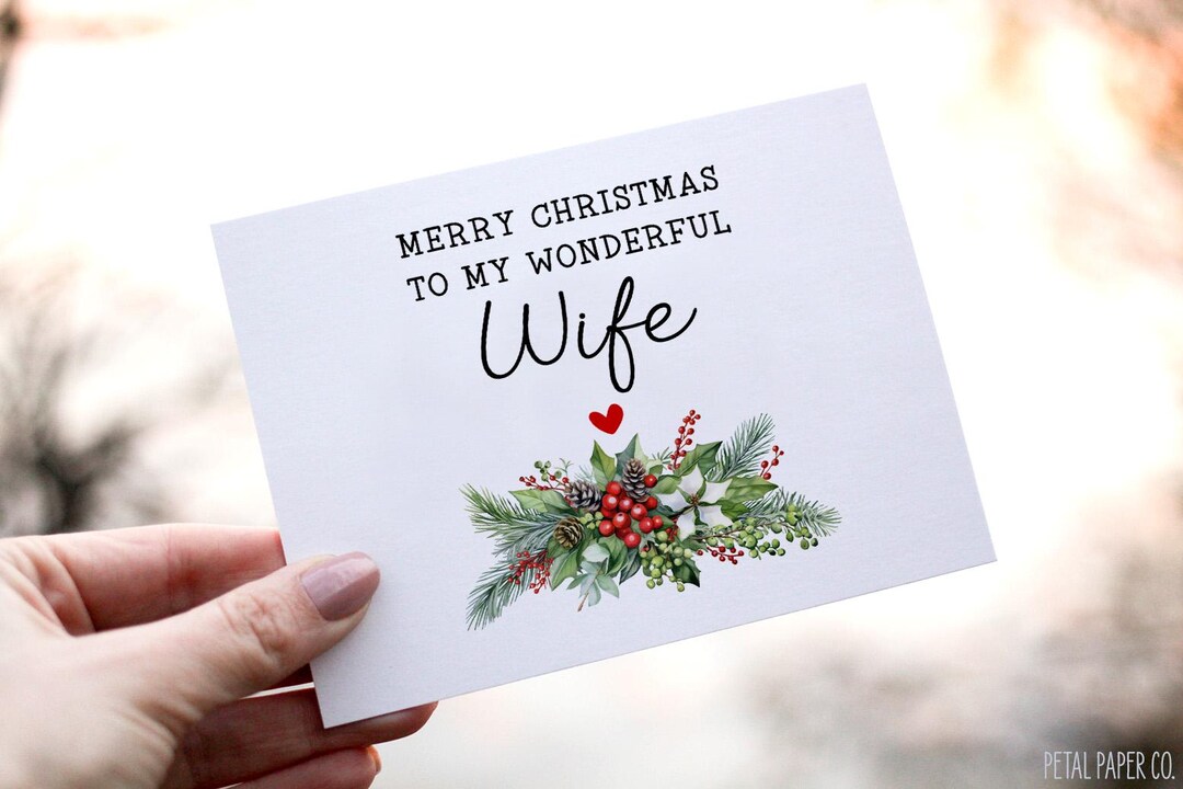 Wife Christmas Card, to My Wife Christmas Card, Christmas Card for Wife ...