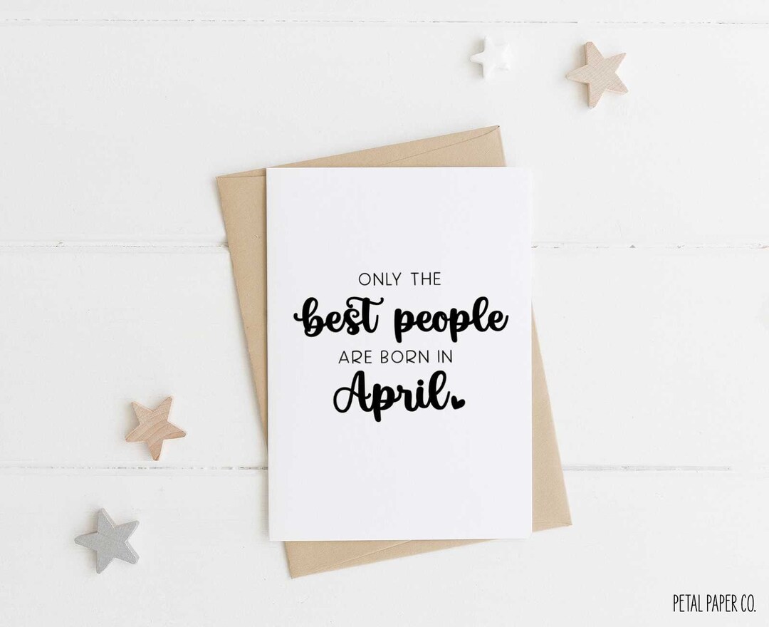 April Birthday Card, Funny Birthday Card for April Birthday, Happy ...