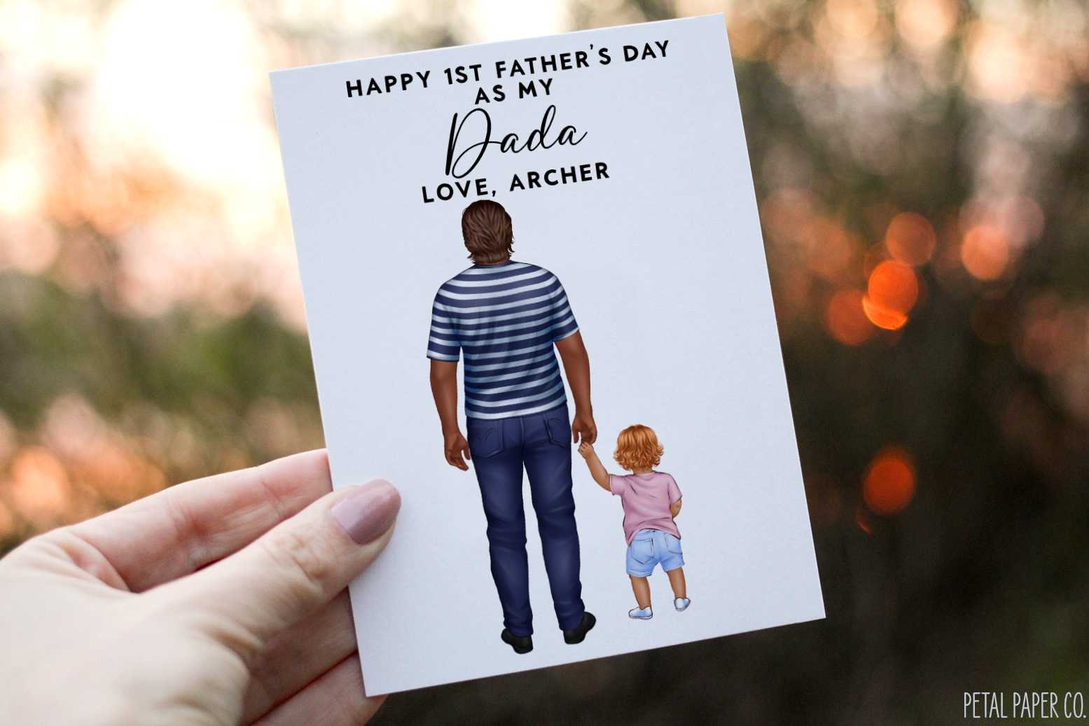 Happy Fathers Day Card for Dad First Father's Day Card - Etsy