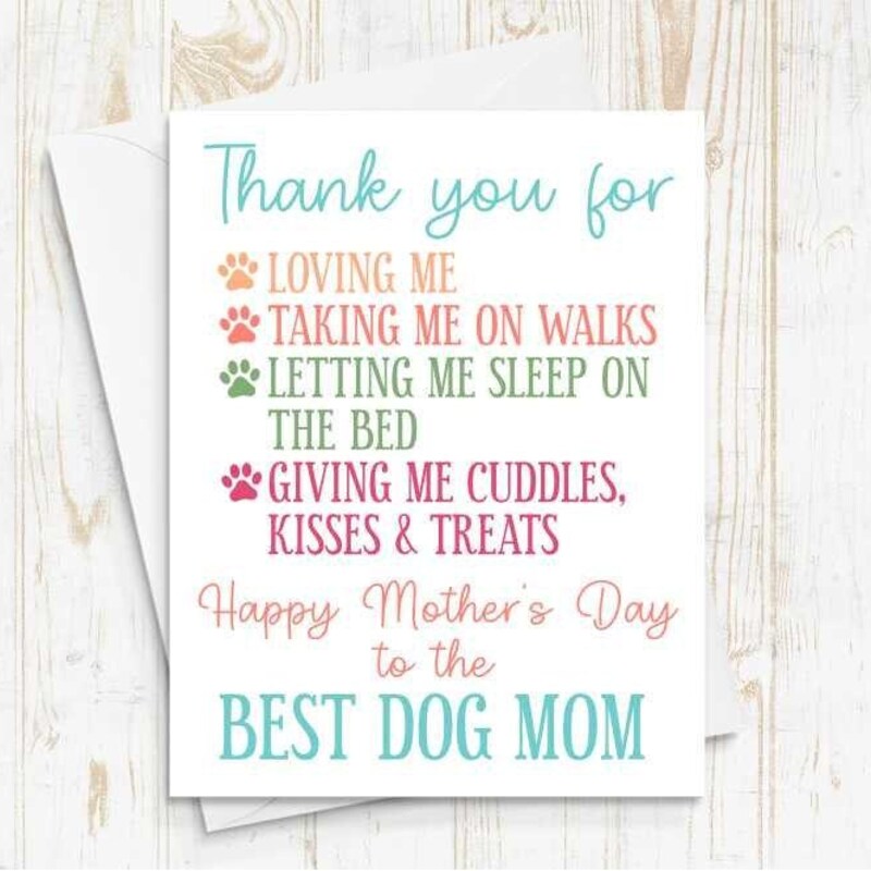 Mothers Day Card for Dog Mum - Etsy