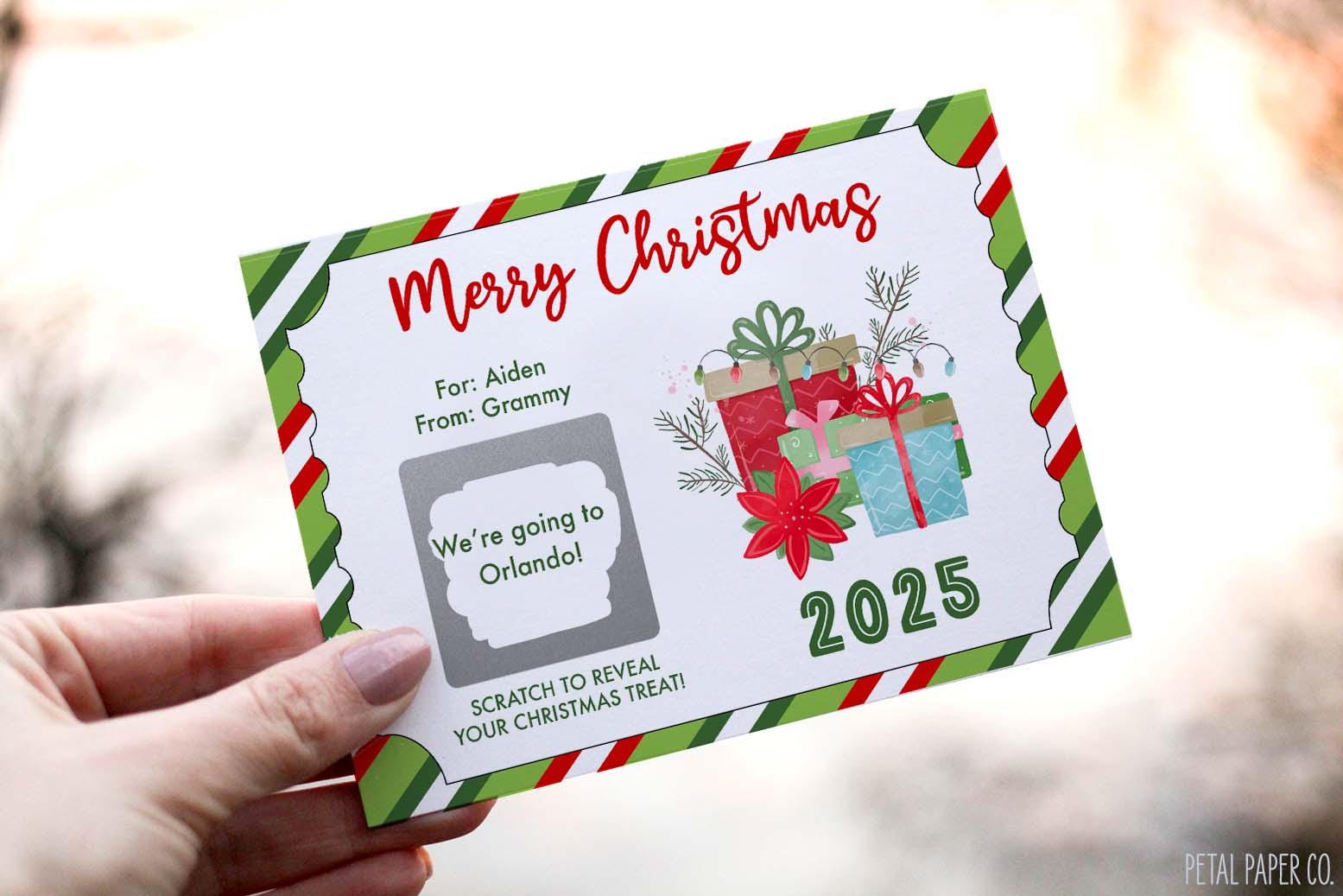 Christmas Scratch off Ticket, Personalized Scratch off Ticket, Surprise ...