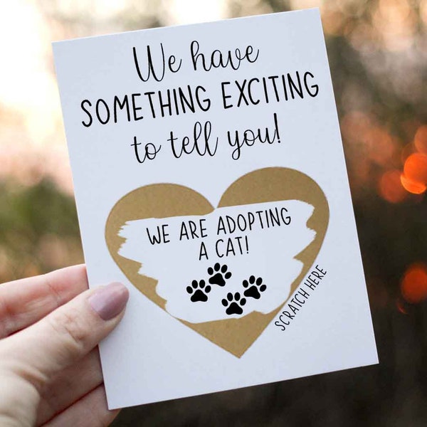 Cat Adoption Card - Etsy