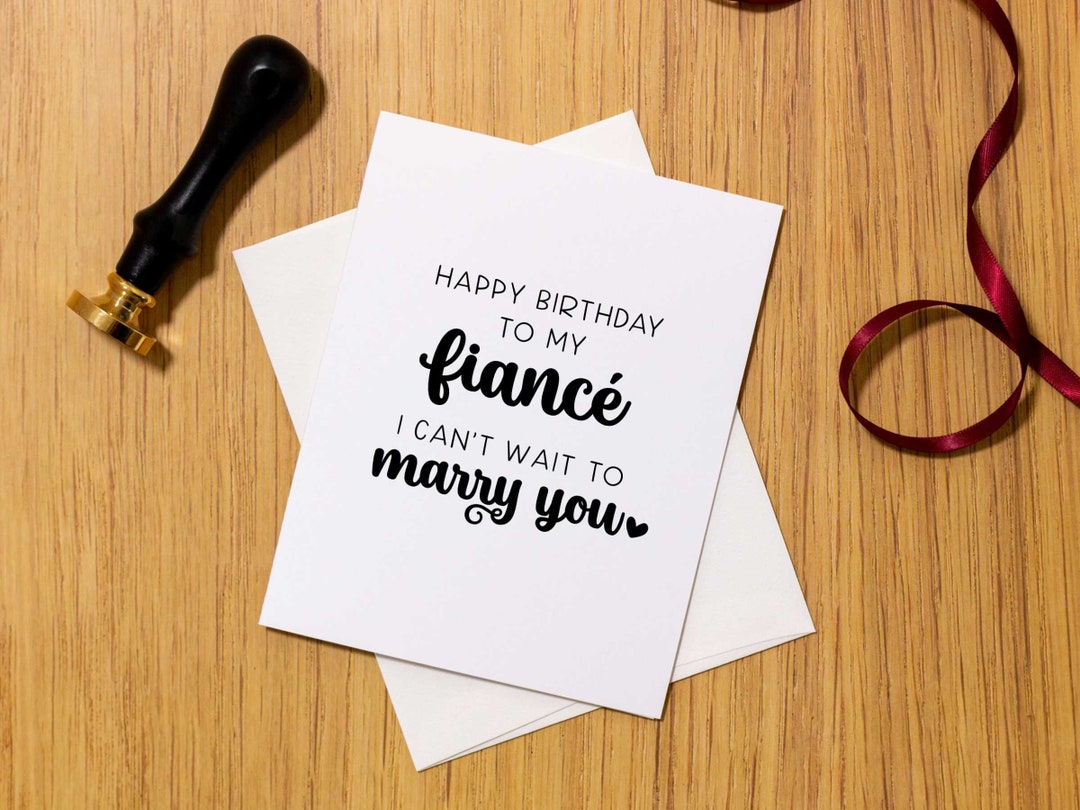Fiance Birthday Card, Happy Birthday Fiance, Fiance Card, Birthday Card ...