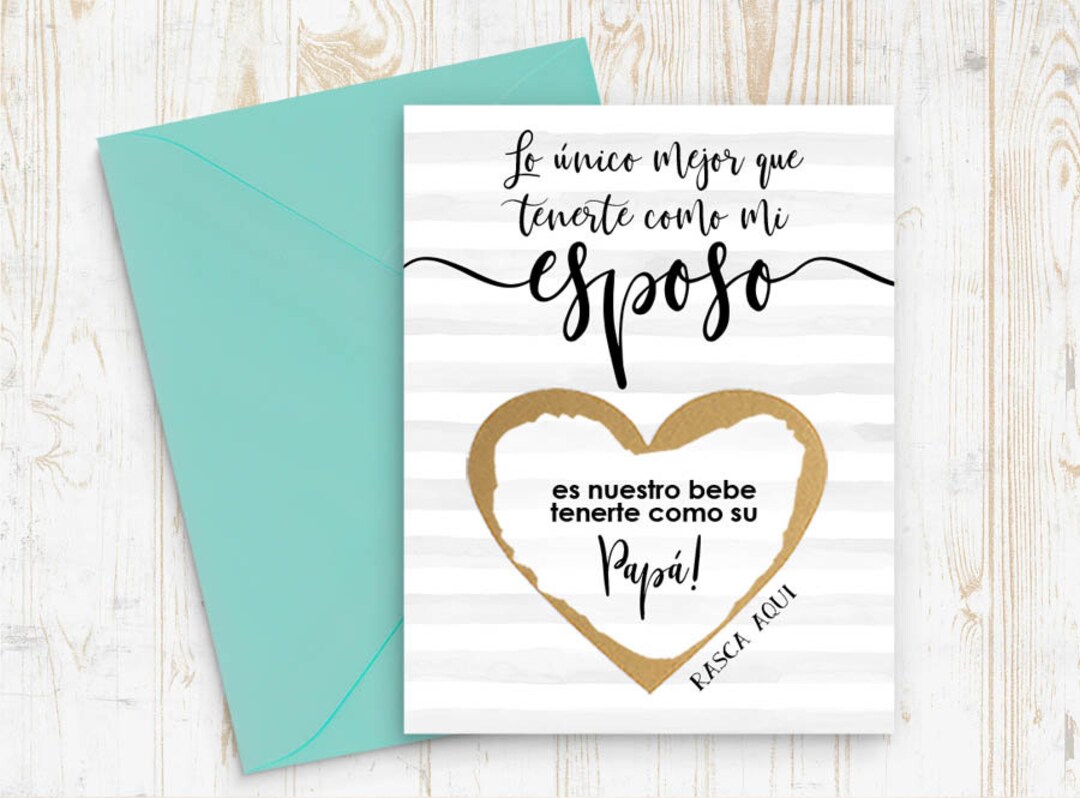 Spanish Pregnancy Announcement, Scratch off Card Pregnancy Reveal to ...