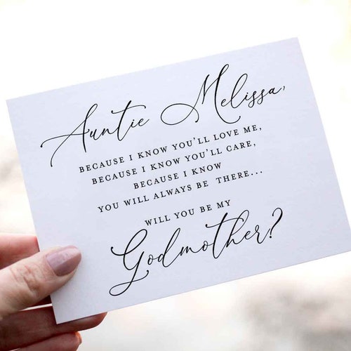 Editable Godmother Card Will You Be My Godmother Printable Etsy