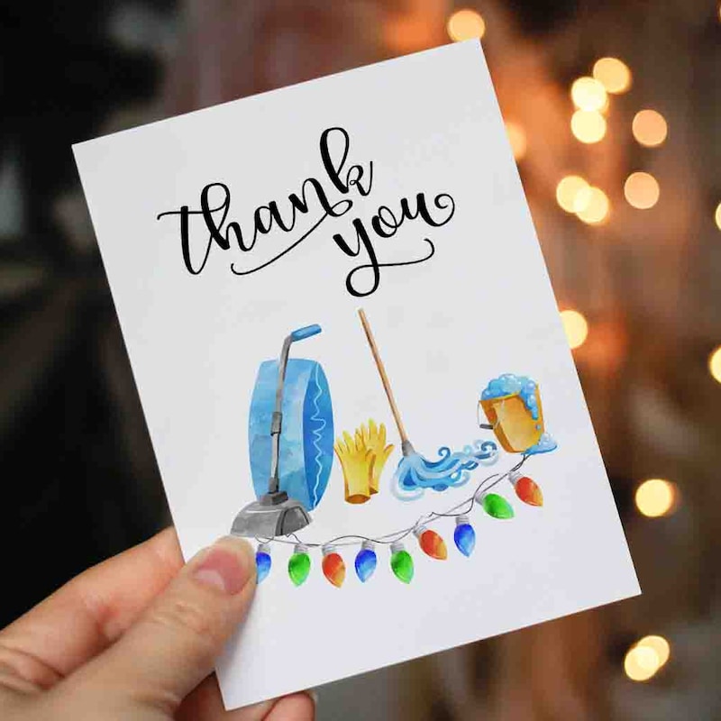 Janitor Thank You Cards - Etsy
