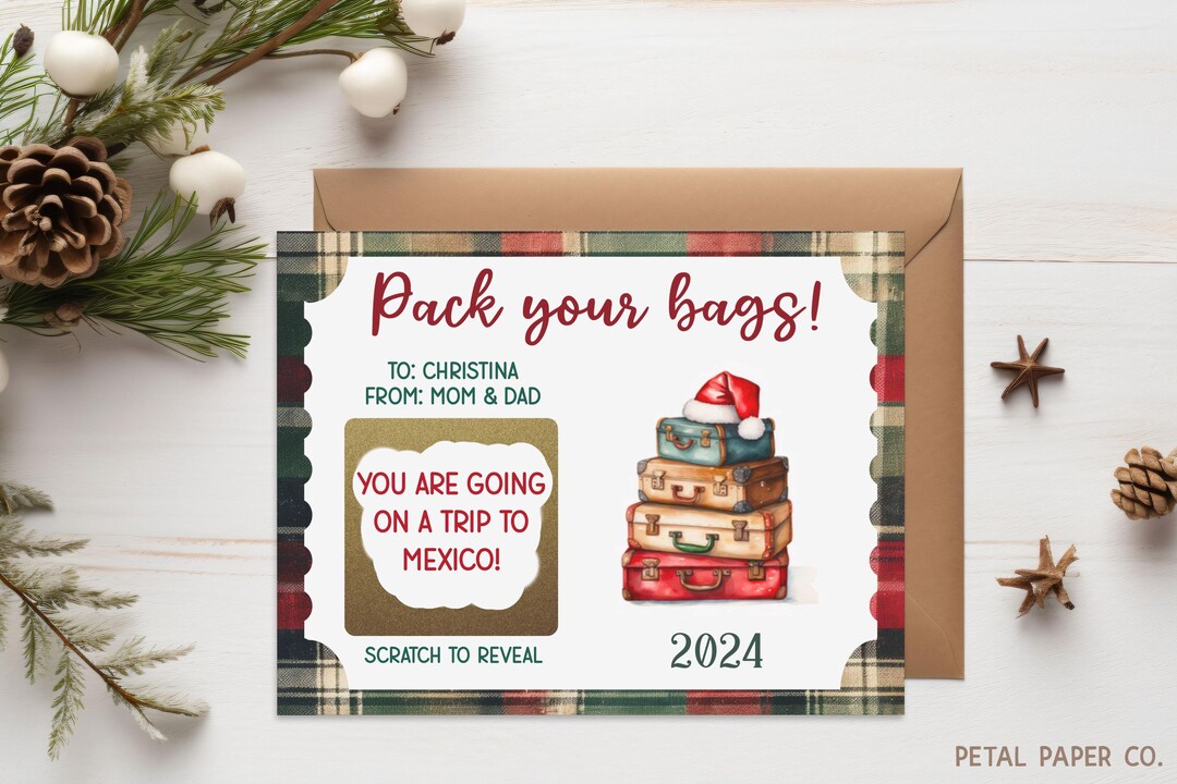 Custom Scratch off Christmas Ticket Card Personalized Scratch off ...