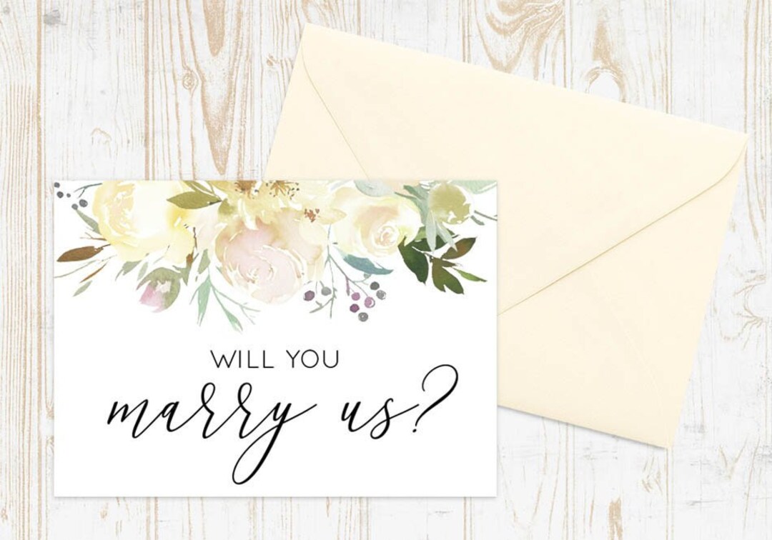 Will You Marry Us? - Officiant Asking Card, Will You Marry Us Card ...