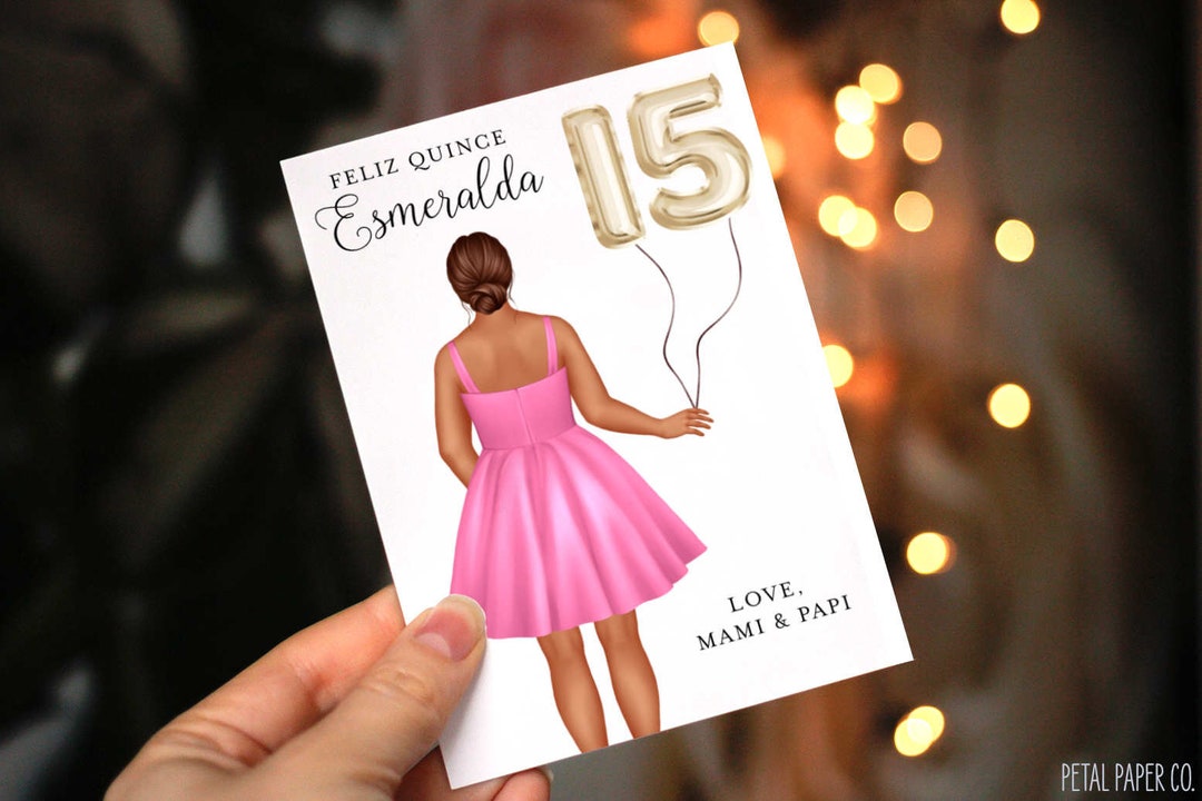 Quince Card, 15th Birthday Card, Quinceanera Birthday Card ...