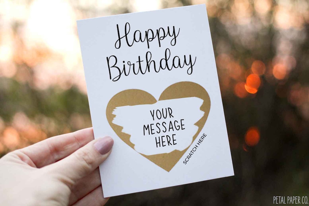 Surprise Birthday Scratch off Card, Custom Scratch off Card ...