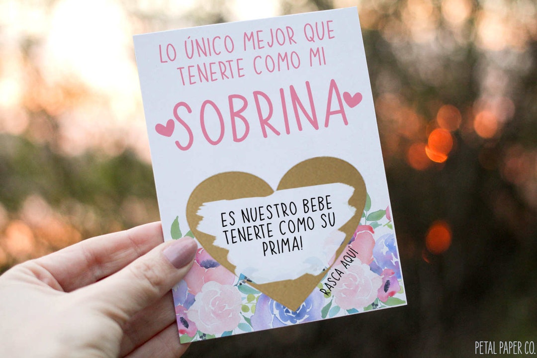 Spanish Pregnancy Announcement, Scratch off Card Pregnancy Reveal to ...