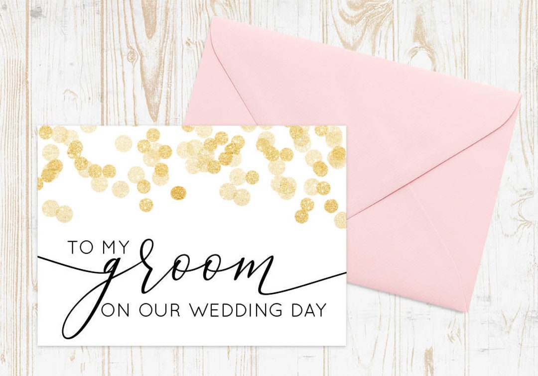 To My Groom on Our Wedding Day - Greeting Card Note Card - Wedding Day ...
