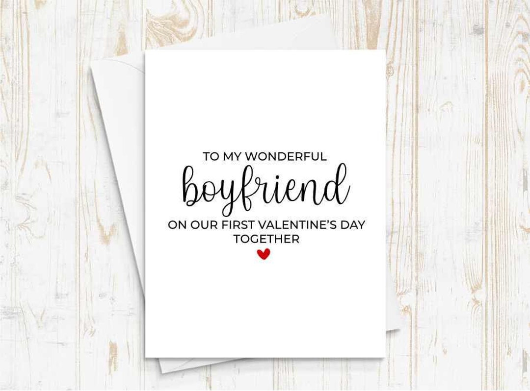 Boyfriend FIRST Valentines Day Card, to My Boyfriend Valentine Card ...