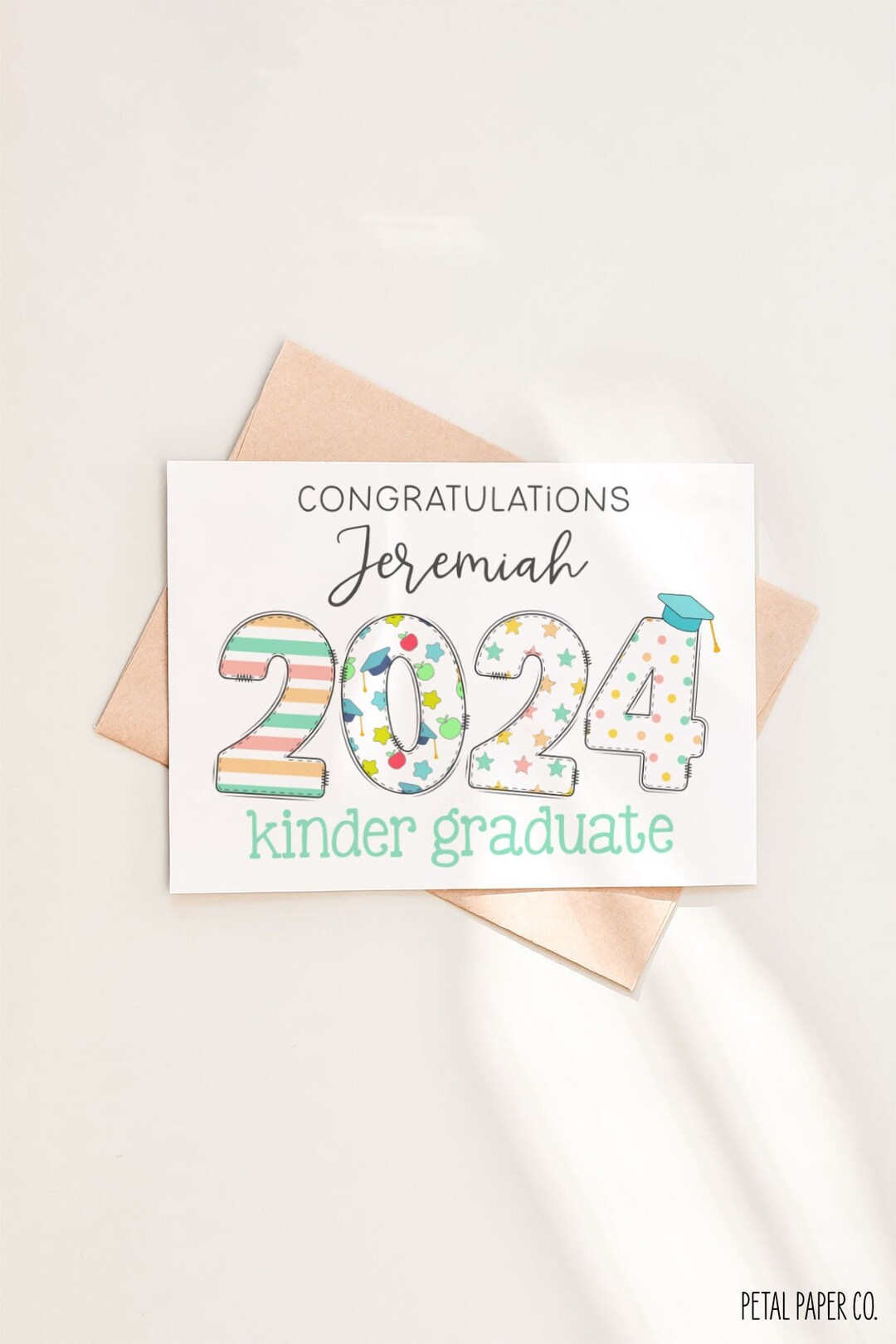 Kinder Graduation Card, Congrats Kindergarten Grad Card, Happy ...