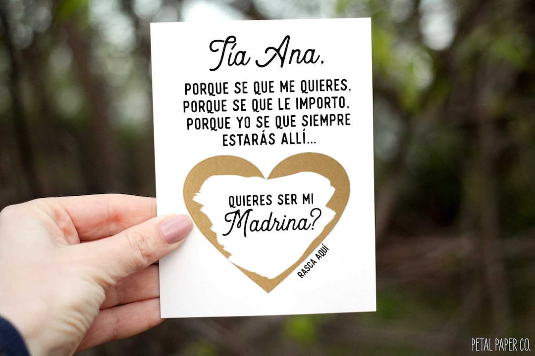 Spanish Godmother Madrina Proposal Scratch off Card - Madrina Card ...