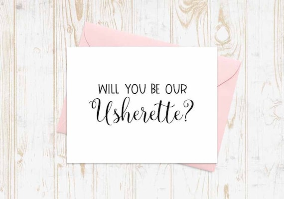 Will You Be Our Usherette Wedding Usherette Proposal Will | Etsy