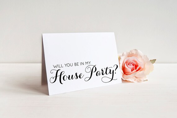 Will you be in my House Party Greeting Card Note Card | Etsy