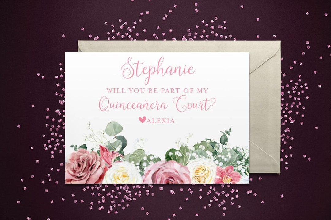 Will You Be Part of My Quinceañera Court? Personalized Quinceañera ...