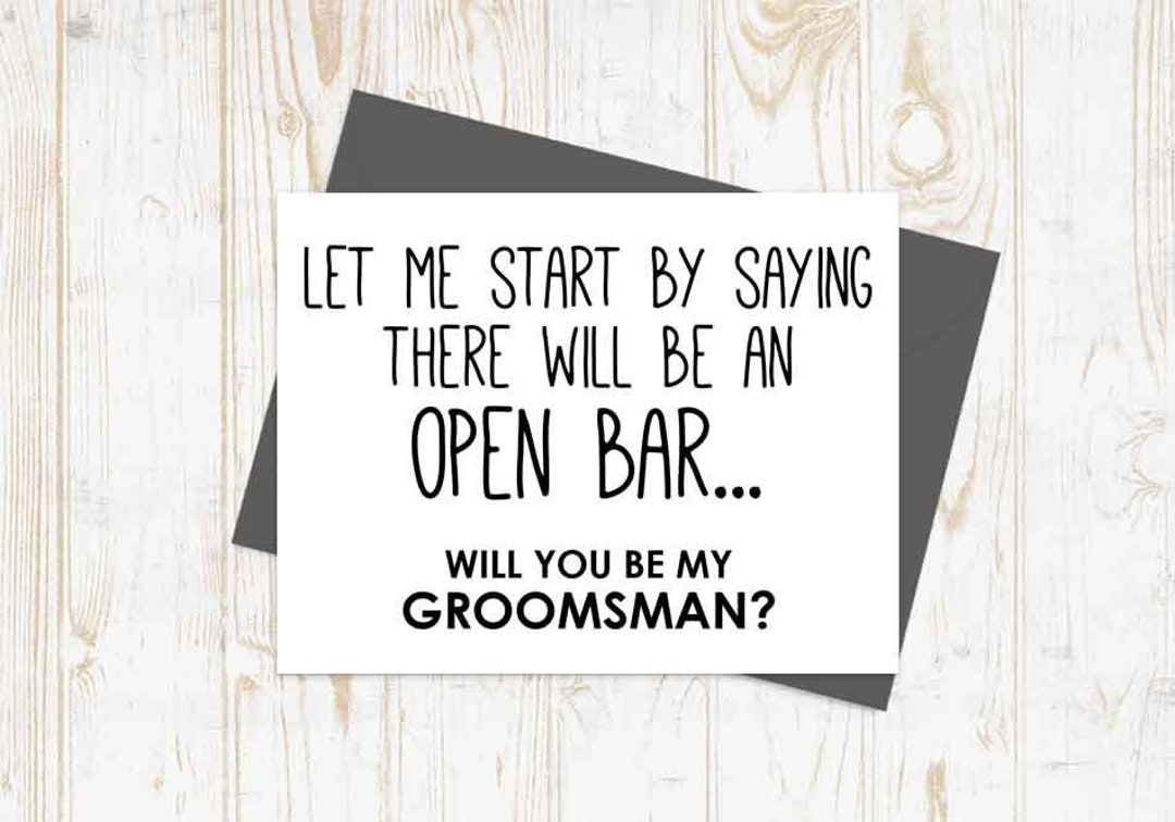 Funny Groomsman Card, Groomsman Proposal Card Best Man, Groomsman, Ring ...