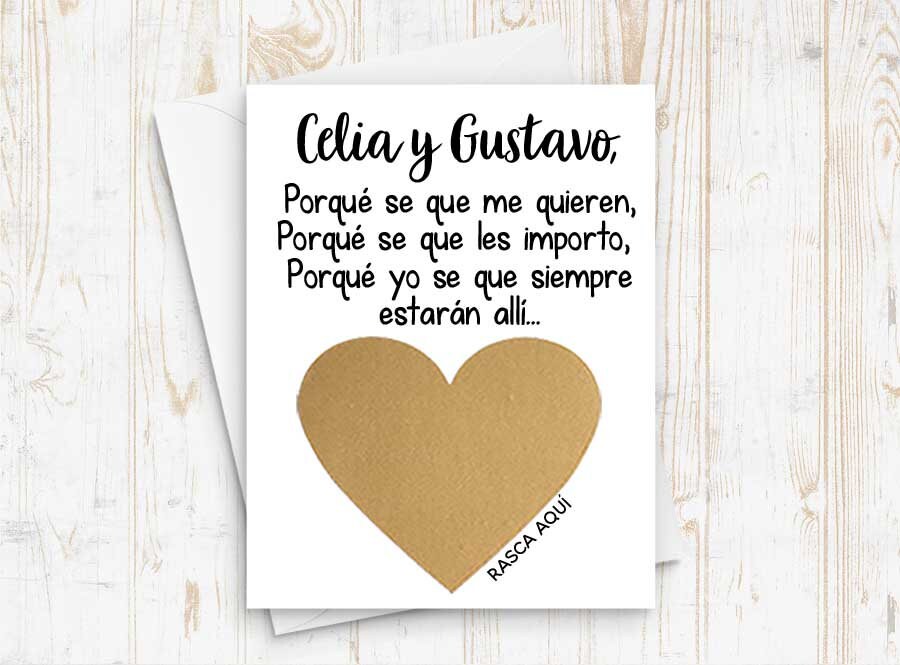 Spanish Godparents PADRINOS DE PRESENTACION Scratch off Card - Etsy