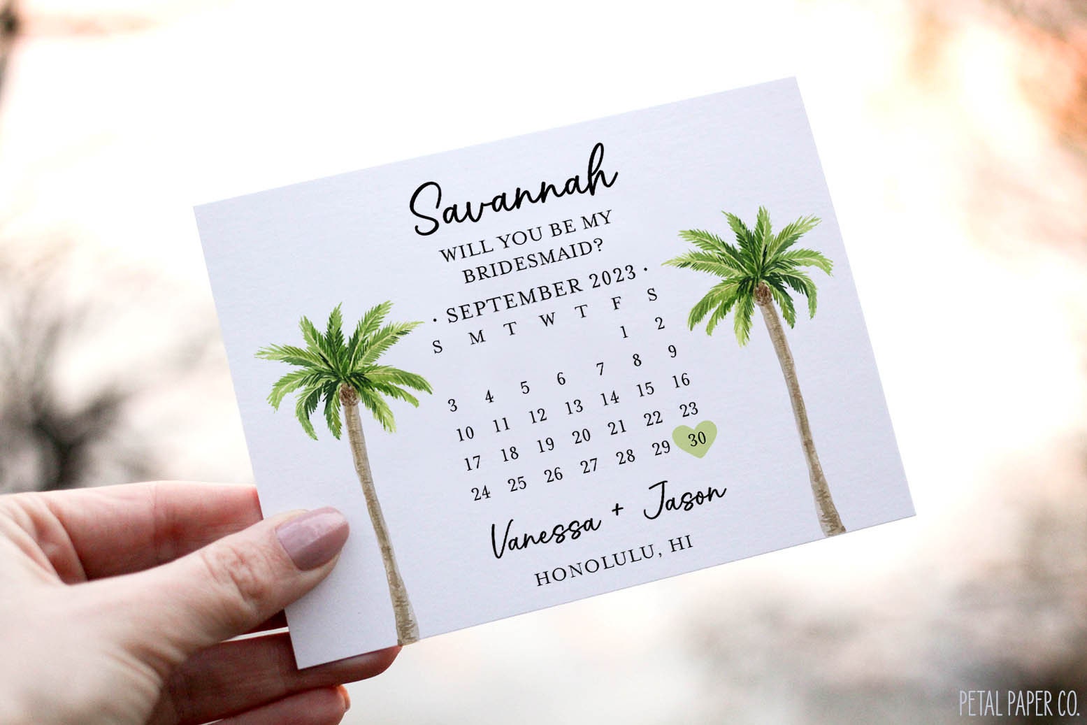 Bridesmaid Proposal Calendar Save the Date Bridesmaid - Etsy