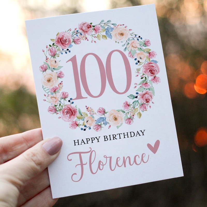 100th Birthday Card - Etsy