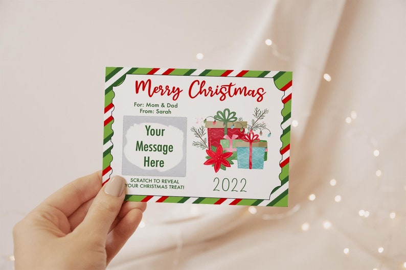 Custom Scratch off Christmas Ticket Card Personalized Scratch - Etsy