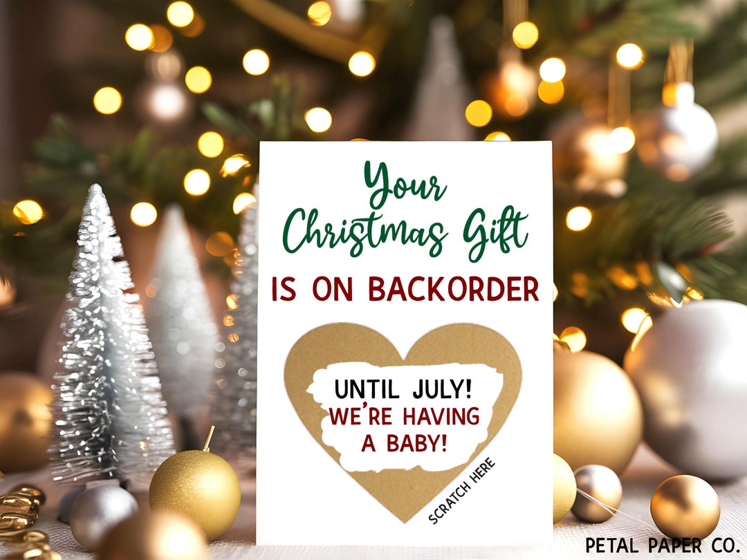 Funny Christmas Pregnancy Announcement Scratch off Your Christmas Gift ...