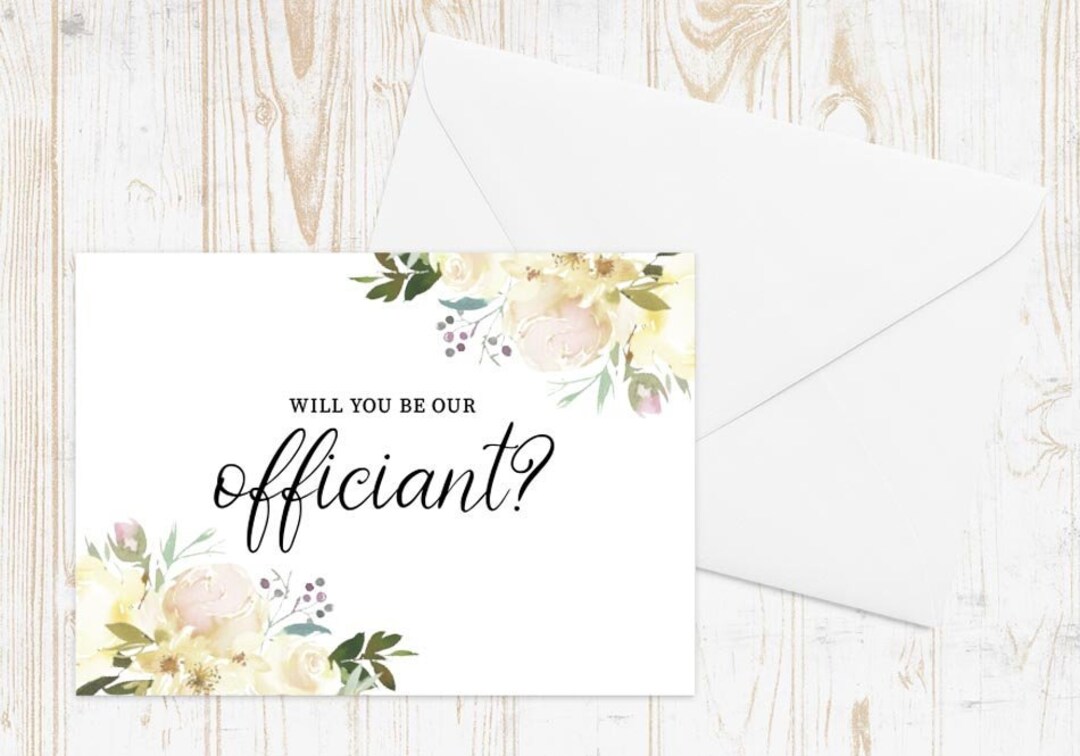 Will You Be Our Officiant? Officiant Proposal Card, Wedding Officiant ...