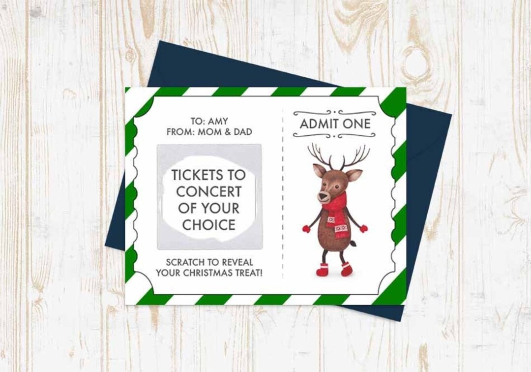 Custom Scratch off Christmas Ticket Card Personalized Scratch off ...