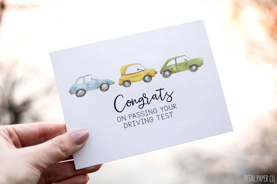 Congrats on Passing Your Driving Test Card, New Driver Congrats Card ...