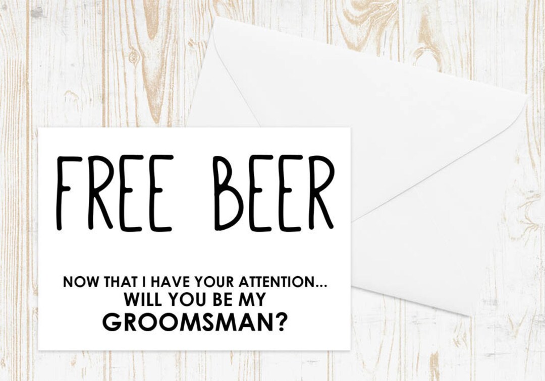 Funny Groomsman Card Groomsman Proposal Card Best Man - Etsy