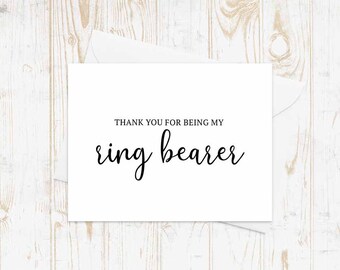 Thank You for Being Our Ring Bearer, Thank You Cards Wedding ...