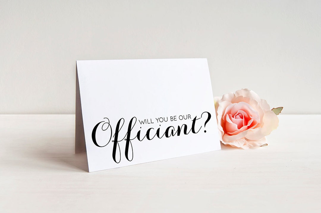 Will You Be Our Officiant? - Greeting Card Note Card - Officiant Ask ...