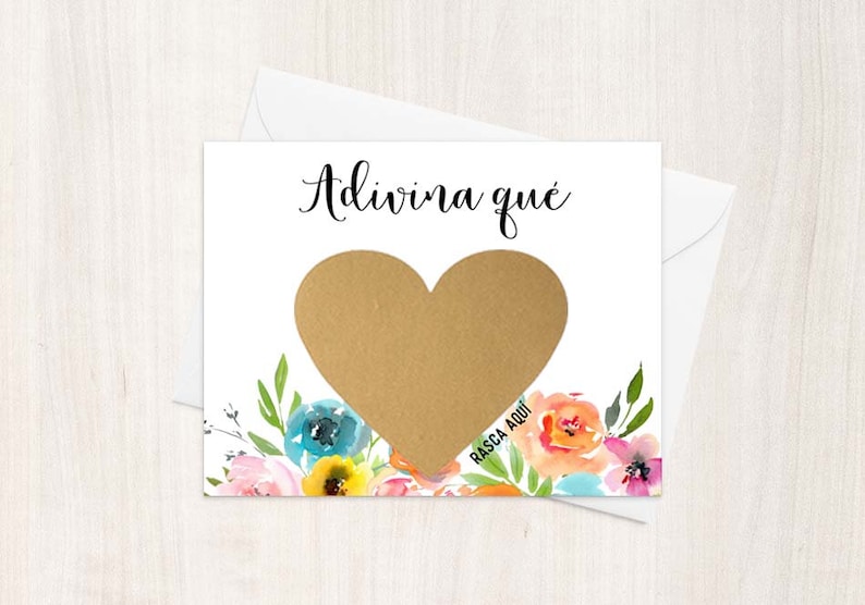 Scratch off Adivina Que, Vas a Ser Tia! Card - Spanish Pregnancy ...