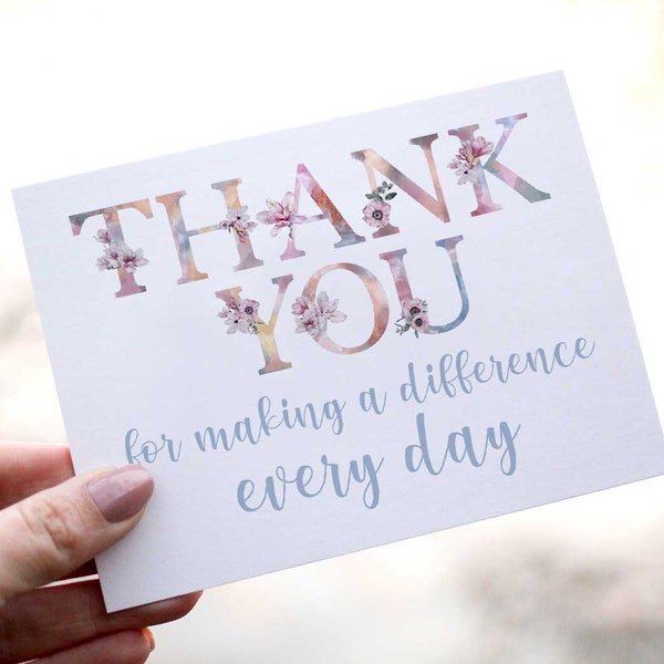 Thank You for Making a Difference - Etsy