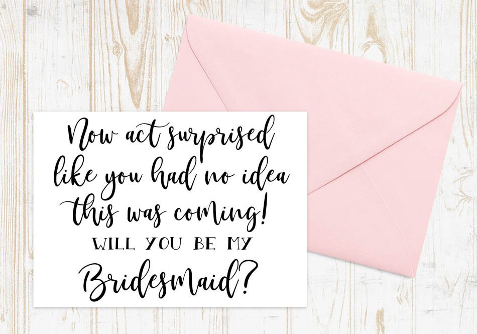 Bridesmaid Proposal Will You Be My Bridesmaid Floral Funny - Etsy
