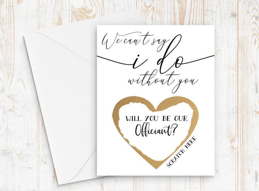 Will You Be Our Officiant Card Scratch off Card Wedding - Etsy