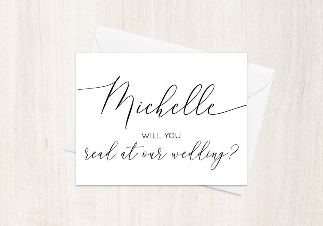 Will You Read at Our Wedding? Wedding Reader Card, Will You Be Our ...