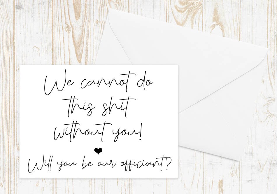 Funny Officiant Asking Card Will You Be Our Officiant Card - Etsy