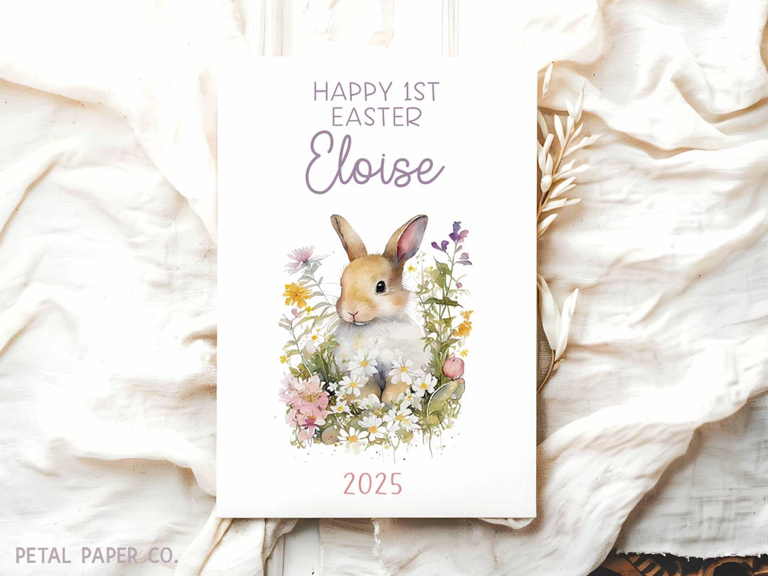 First Easter Card, PERSONALIZED Easter Card, Baby's 1st Easter Card ...