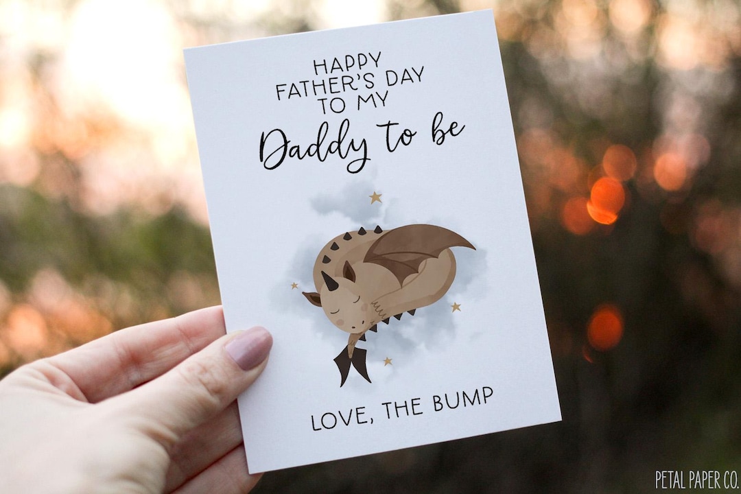 Happy Fathers Day Card, From the Bump, for Daddy to Be, Personalized ...